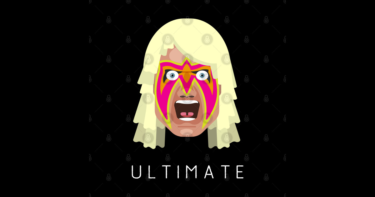 Ultimate Warrior Head (with text) - Ultimate Warrior - Sticker | TeePublic