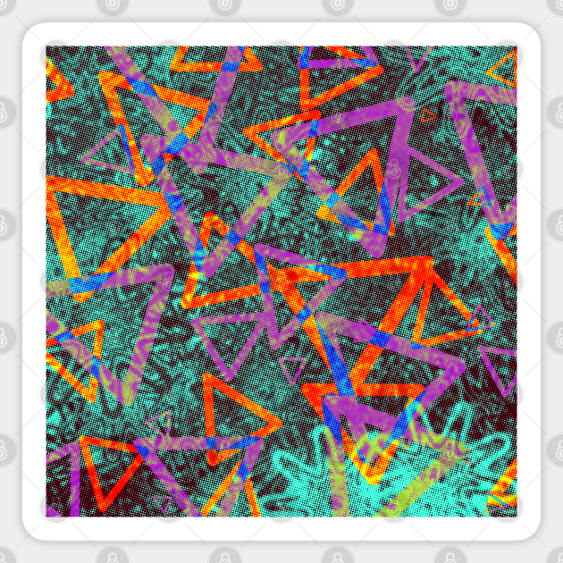 Psychedelic Triangles and Flowers - Geometric Pattern Awesome Gift ...