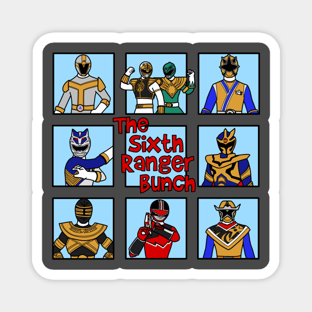 The Sixth Ranger Bunch - Super Sentai - Magnet | TeePublic