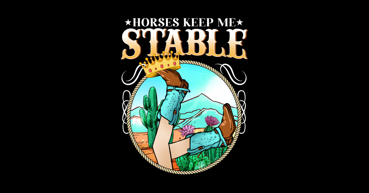 Horses Keep Me Stable I Equestrian Pony Horse Fan - Horse - Sticker ...