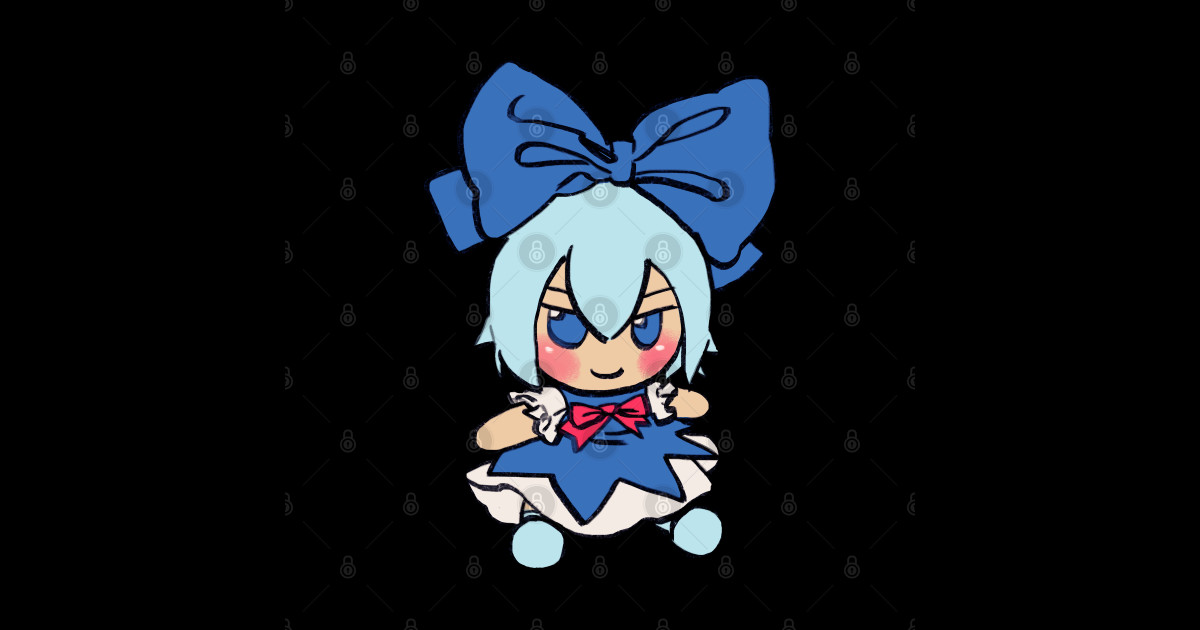I draw that cirno fumo plush meme / touhou - Touhou - Sticker | TeePublic