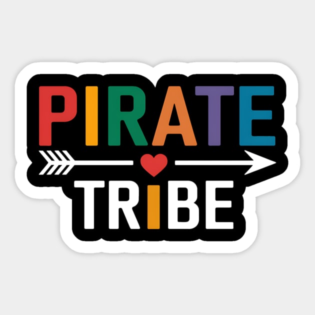 Team Pirate Teacher Tribe Back To School - Back To School - Sticker ...