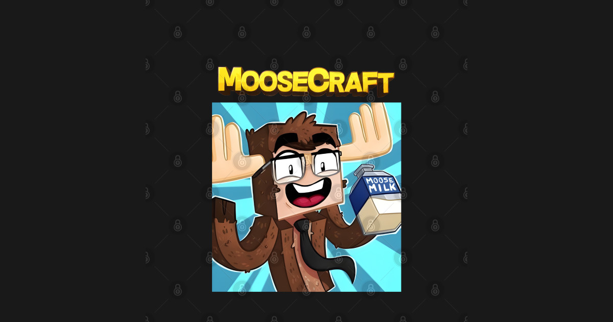 Moosecraft Fan Art | Funny YouTuber Gaming - Moosecraft - T-Shirt ...