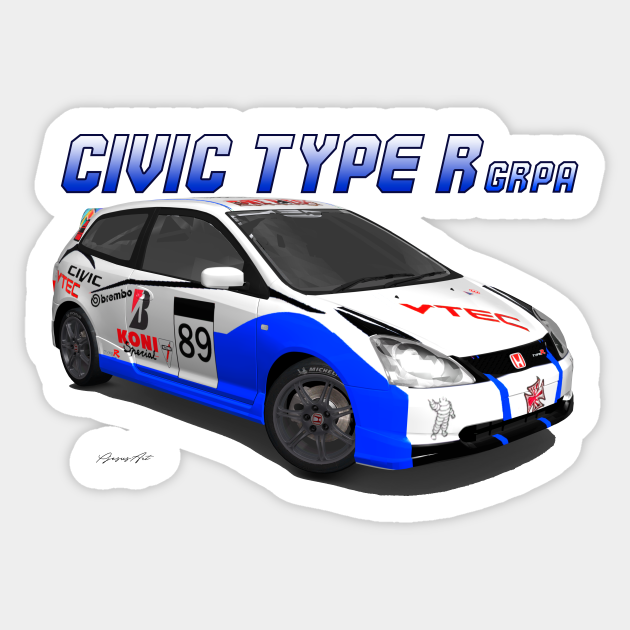 Honda Civic Type R - Civic - Sticker | TeePublic