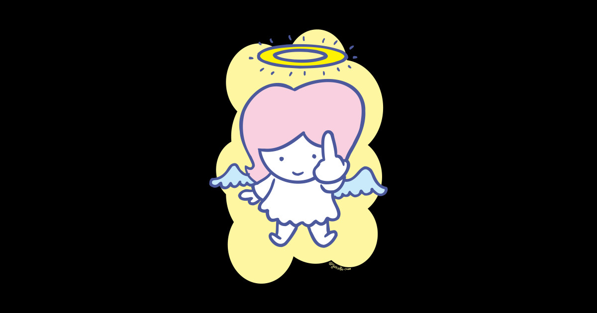 Angel - JoKoBo - Middle Finger Angel - Sticker | TeePublic