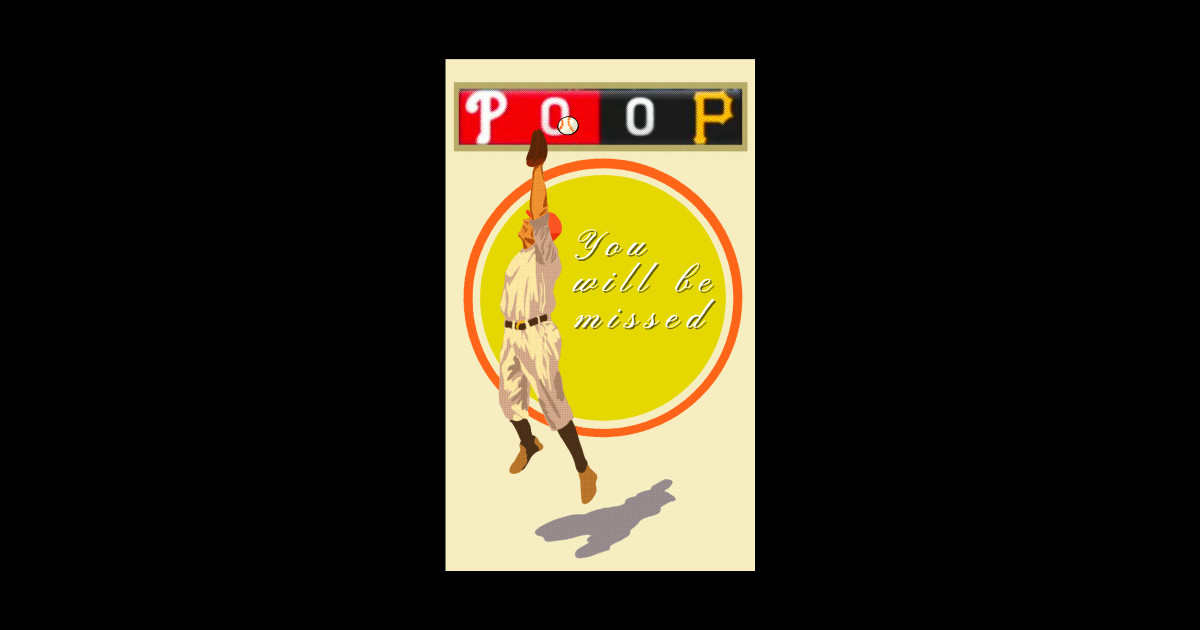 RIP P00P games - Phillies - Sticker | TeePublic