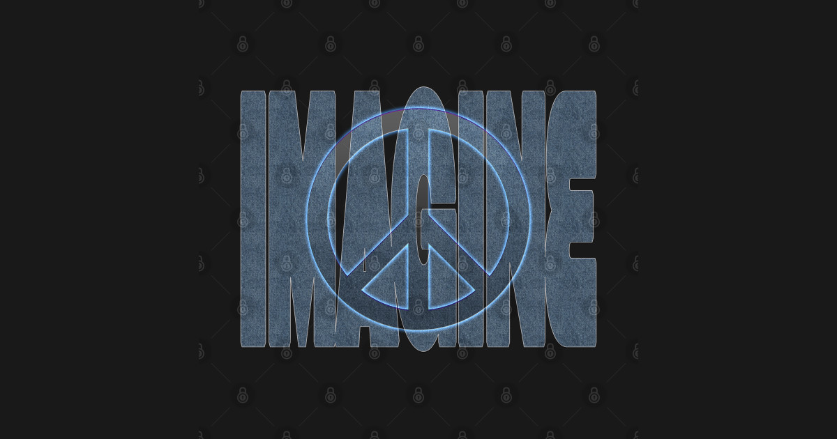 Imagine - Peace Symbol - T-Shirt | TeePublic