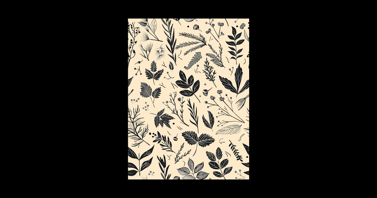 Simple Leaf Pattern - Leaf Pattern - Sticker | TeePublic