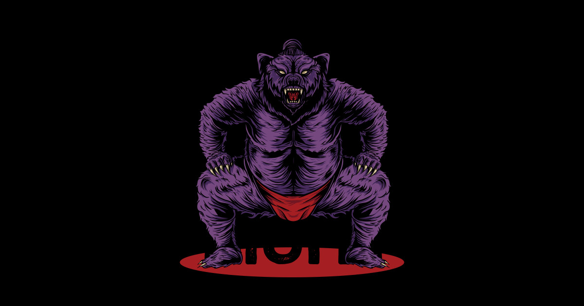 Sumo Bear - Sumo Wrestler - Sticker | TeePublic