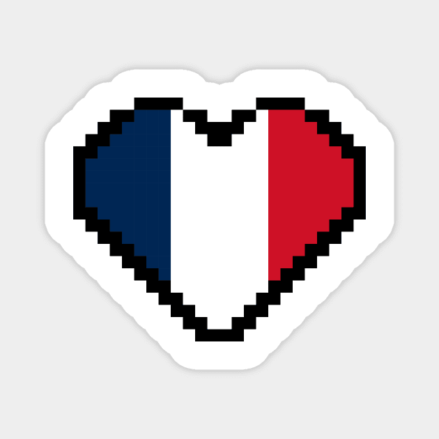 French Flag Pixel Art, France Flag pixel art - French - Magnet | TeePublic