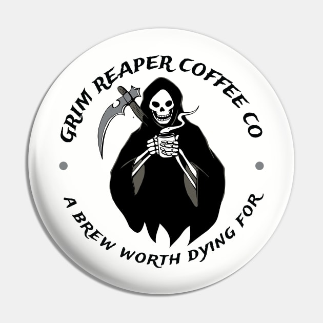 Grim Reaper Coffee Company Coffee Fan Gift - Coffee Fan Gift - Pin ...