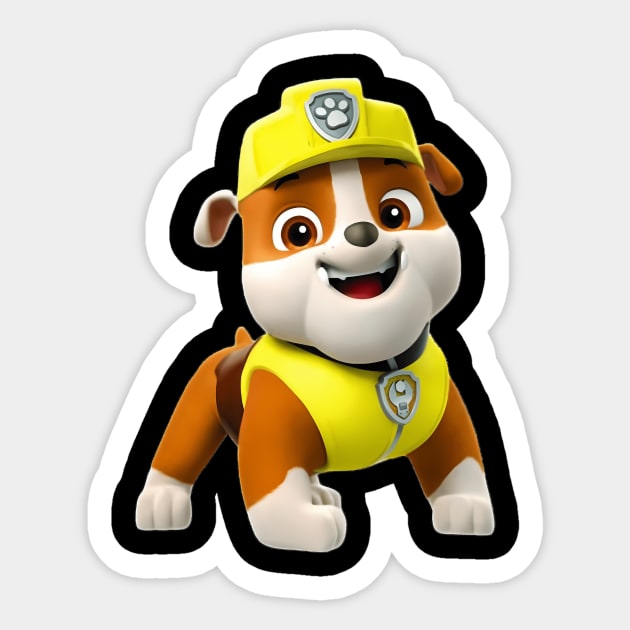 Rubble Paw Patrol - Rubble Paw Patrol - Sticker | TeePublic
