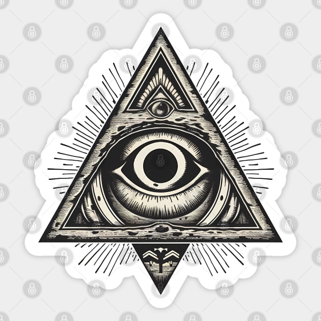 All-Seeing Eye Emblem - All Seeing Eye - Sticker | TeePublic