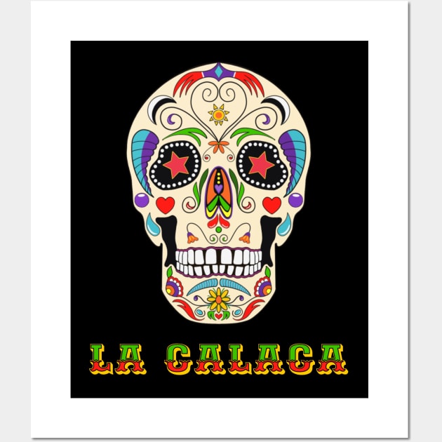 Dia de Muertos Calaca Skull - Dia De Los Muertos Sugar Skulls - Posters ...
