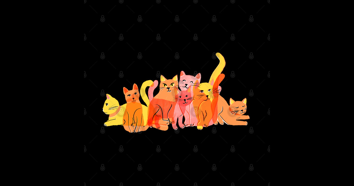 Riso Kitties - Cats - Sticker | TeePublic