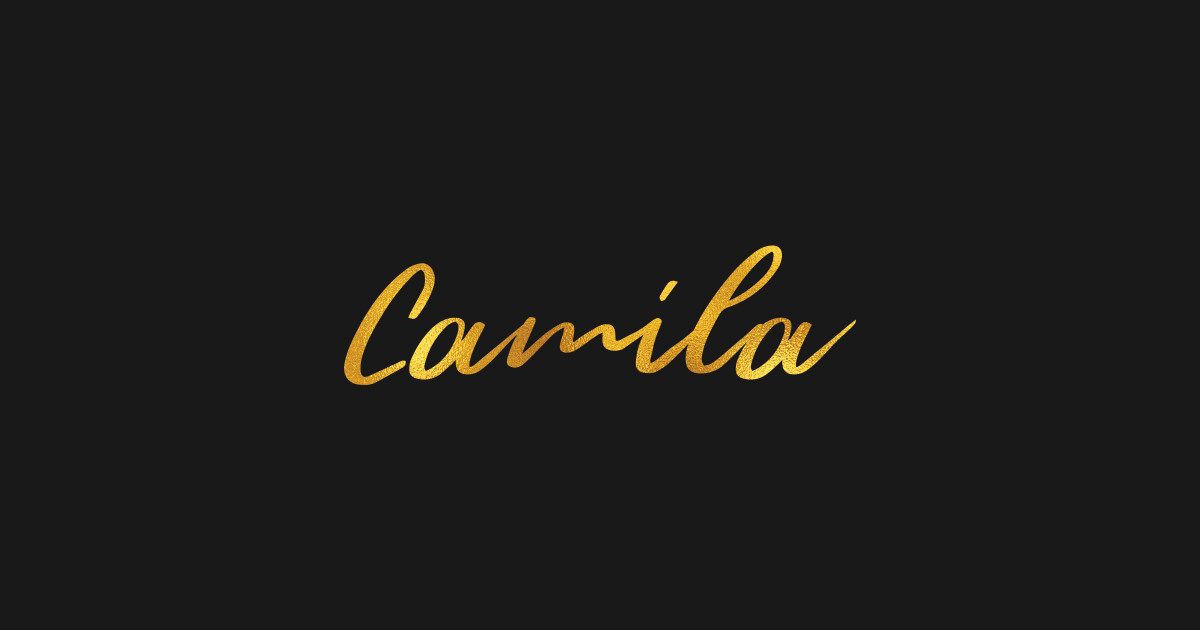 Camila Name Hand Lettering in Faux Gold Letters - Camila - T-Shirt ...