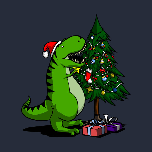 T-Rex Hates Christmas Tree Star Funny Dinosaur - T Rex Hates Christmas ...
