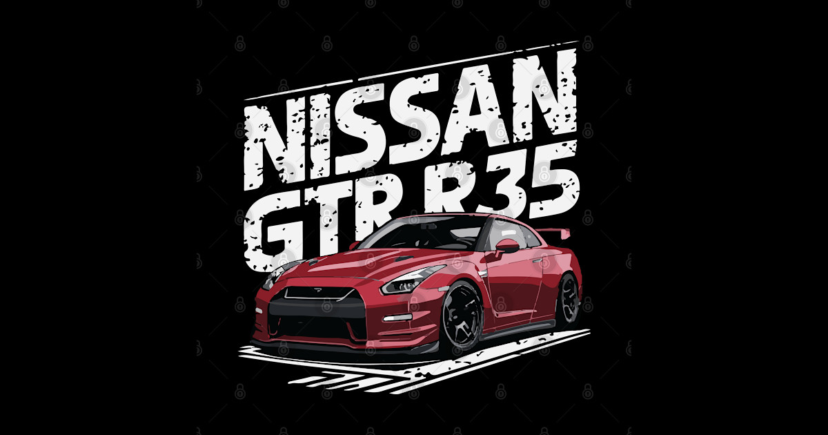 Nissan Skyline GTR R35 JDM Drifting Retro Vintage Car - Nissan Gtr R35 ...