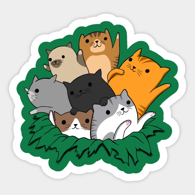Explosion of Cats - Cats - Sticker | TeePublic
