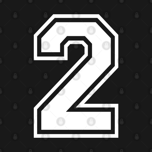 Number 2 Two - Sport Player Design for any ocassion - Number 2 - T ...