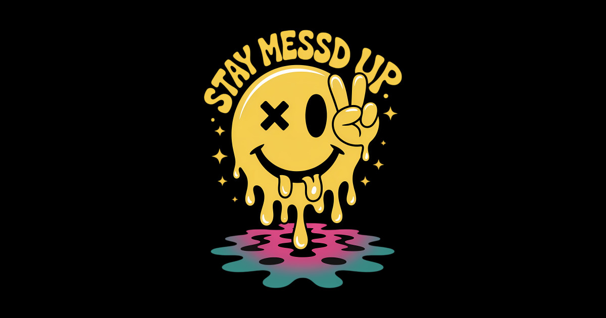 Messed Up Emoji Melting - Messed Up Emoji - Sticker | TeePublic
