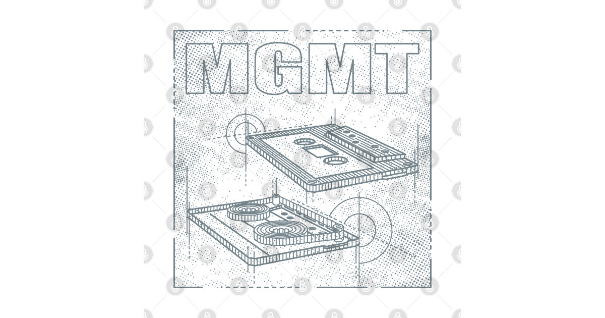 MGMT - Technical Drawing - Musician - T-Shirt | TeePublic