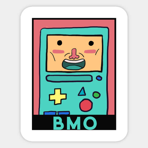 BMO Ugly Face - Bmo Adventure Time - Sticker | TeePublic