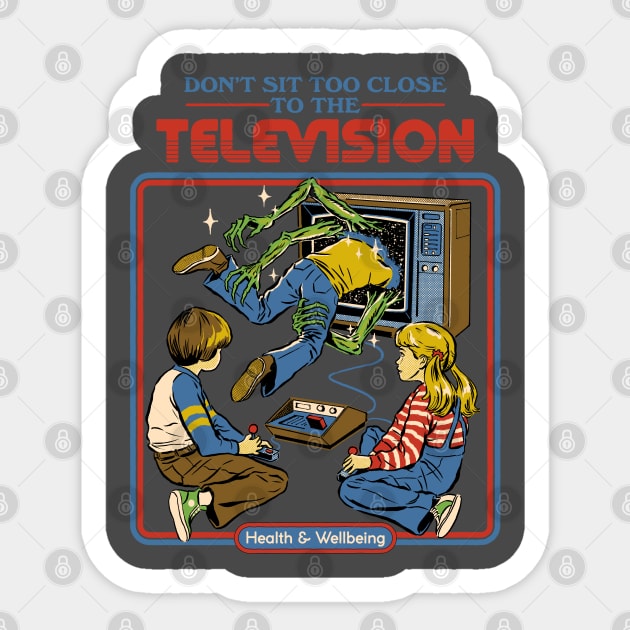 Don't Sit Too Close - Retro - Sticker | TeePublic