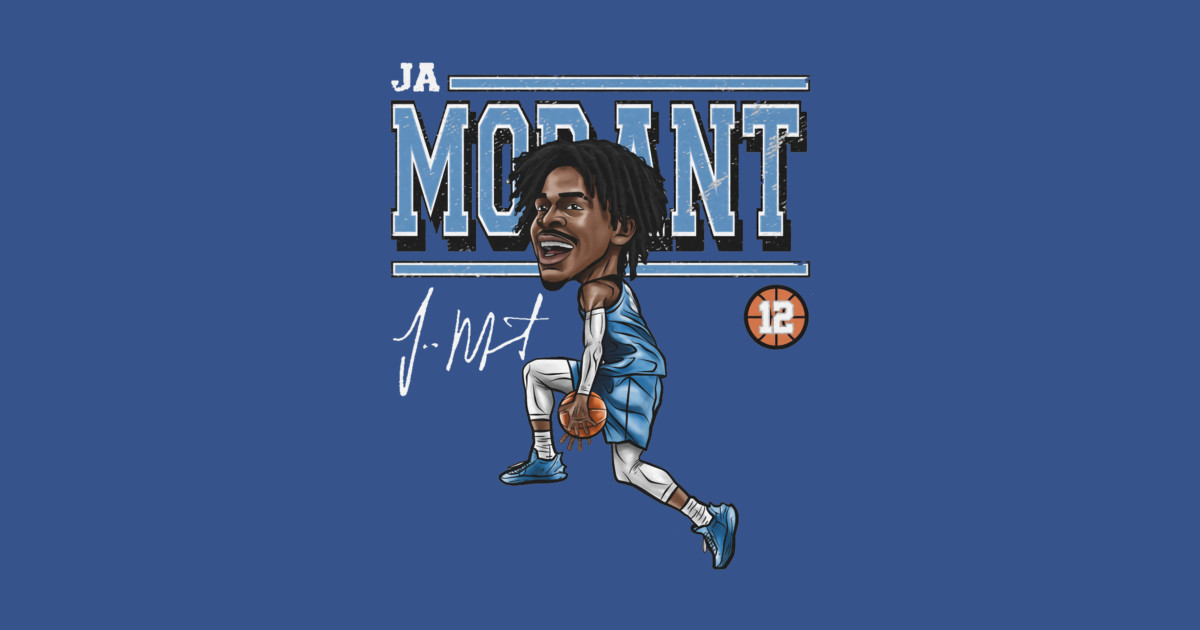 ja morant cartoon - Basketball Player - T-Shirt | TeePublic