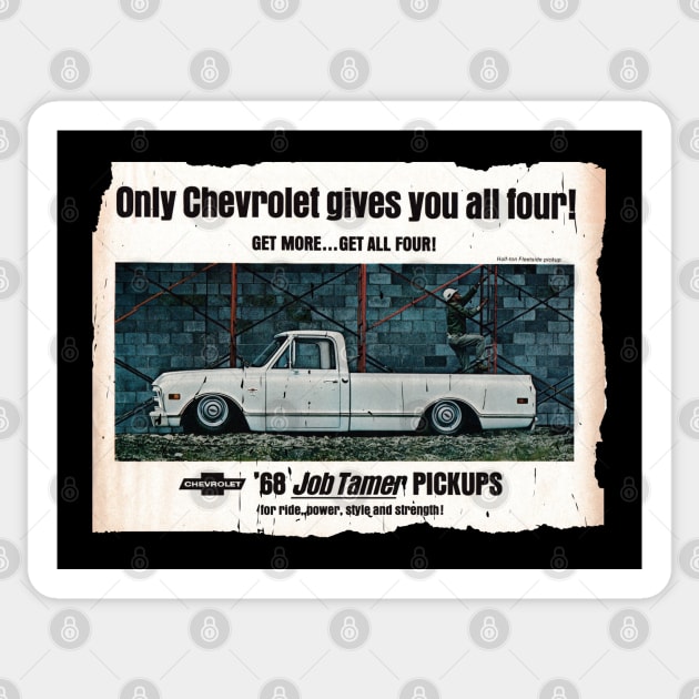 chevy c10 brochure - Chevy - Sticker | TeePublic