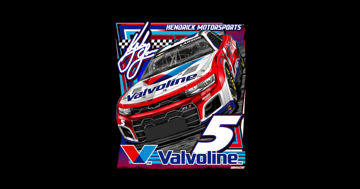 Kyle Larson Valvoline Car - Kyle Larson - Sticker | TeePublic