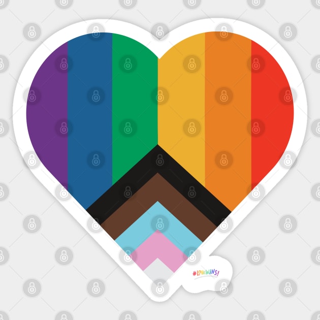 Pride Heart Flag - Pride - Sticker | TeePublic