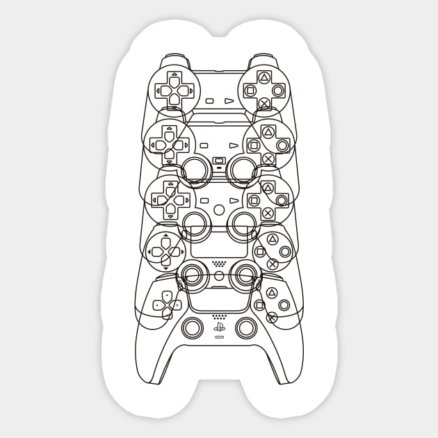 playstation 1 controller drawing