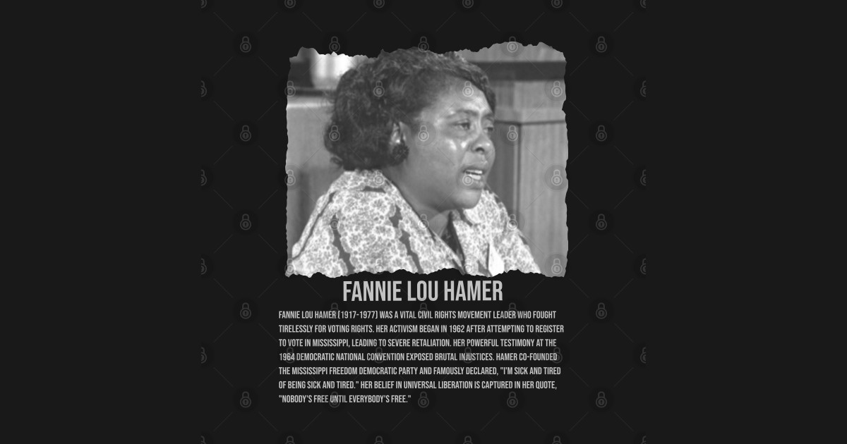 Fannie Lou Hamer | Black Woman | Civil Rights Activist - Black History ...