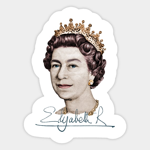 Queen Elizabeth II - England - Sticker | TeePublic
