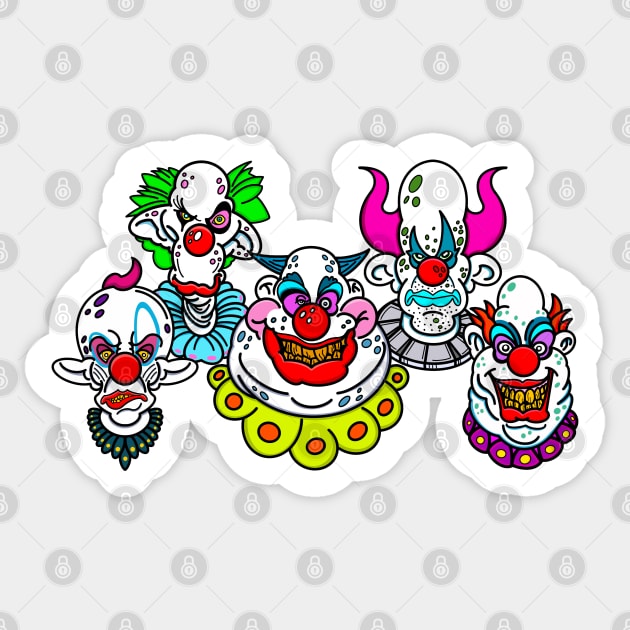 Killer Space Clowns - Clowns - Sticker | TeePublic