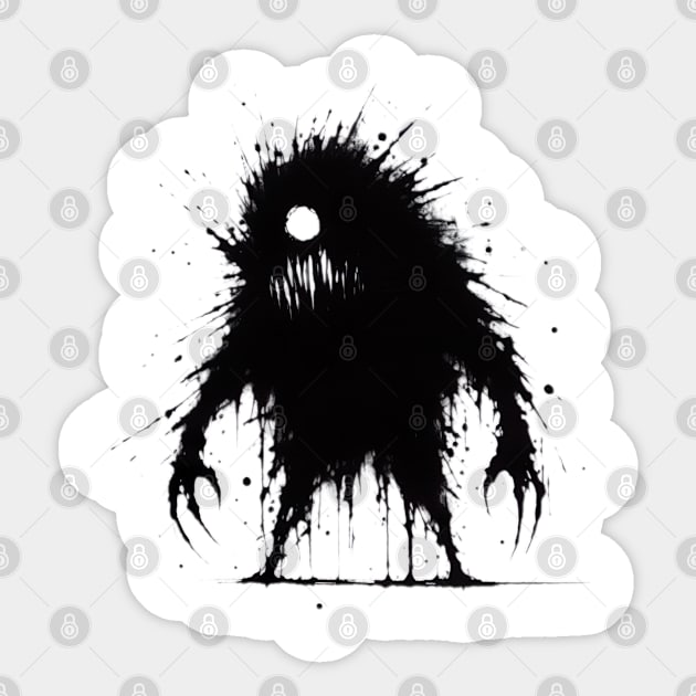 Ink blot monster - Monster - Sticker | TeePublic