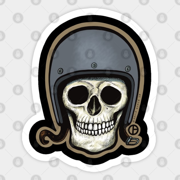 Skull Helmet - Motorcycle Helmet - Sticker | TeePublic