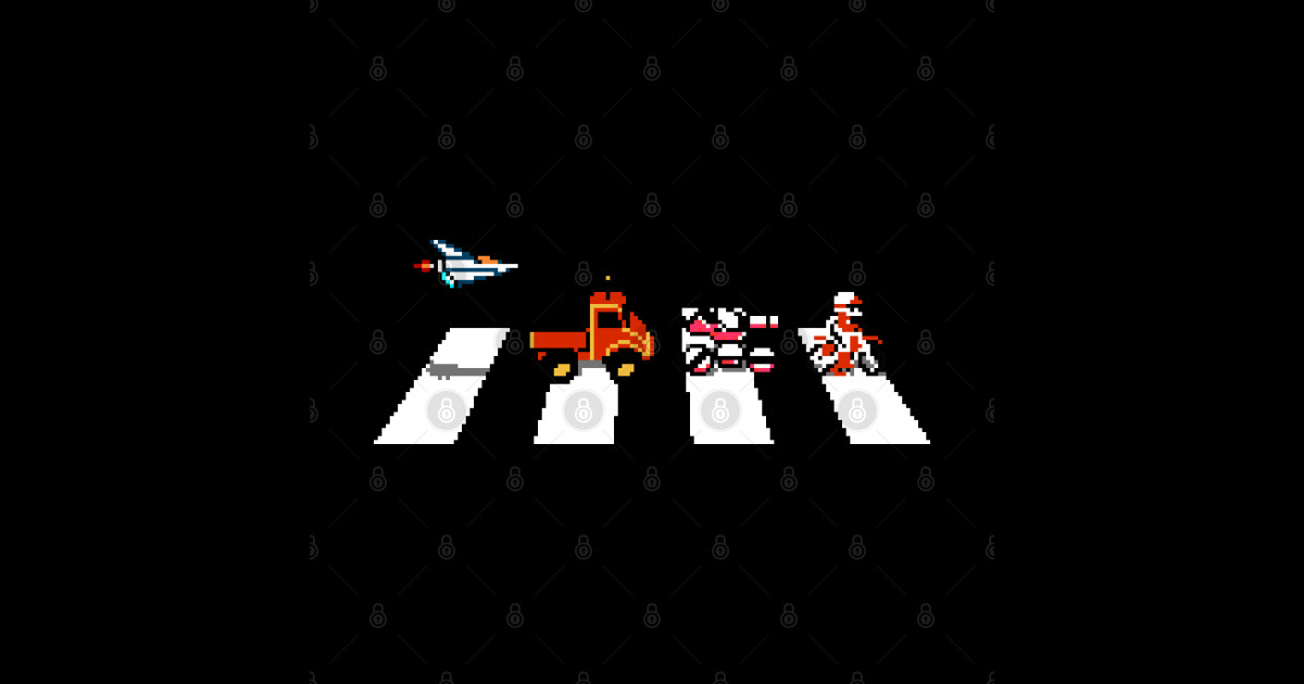 8-Bit Road (Vehicles) - Video Games - Sticker | TeePublic