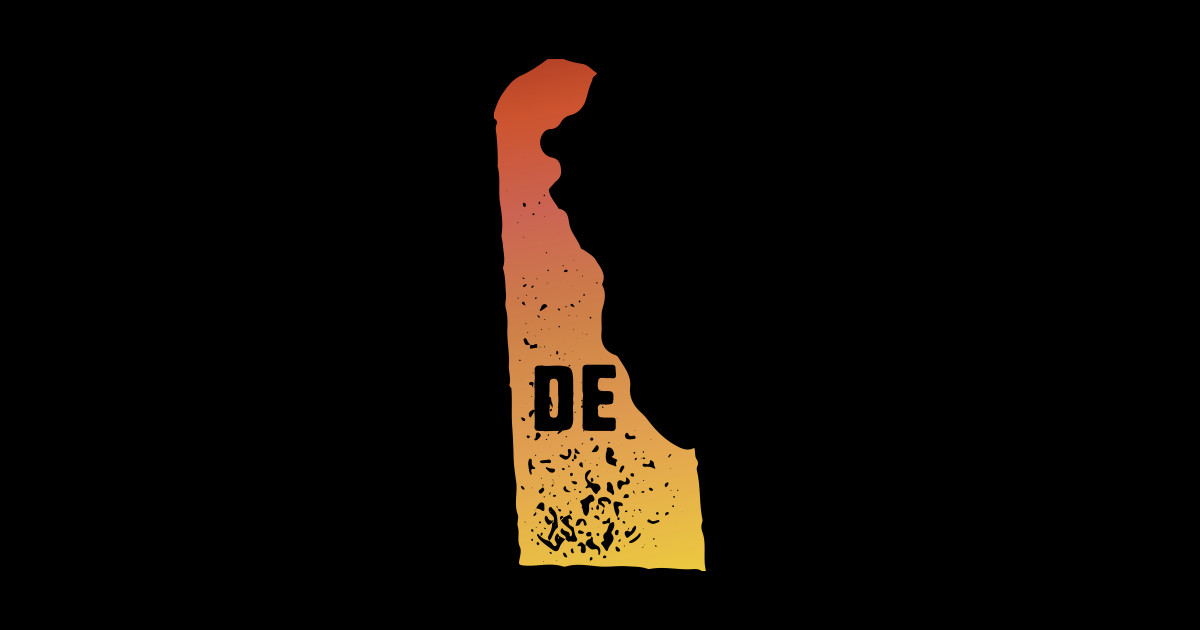 US state pride: Stamp map of Delaware (DE letters cut out) - Delaware ...