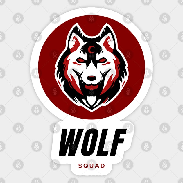 Fierce Wolf Squad Emblem - Wolf Squad - Sticker | TeePublic
