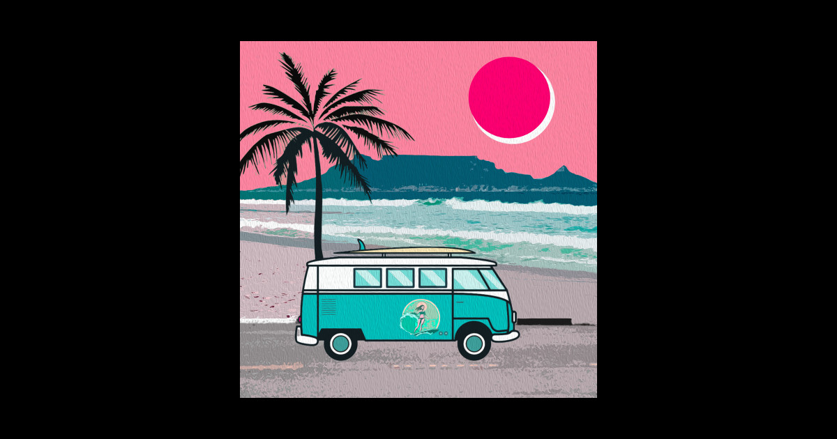 Cape Town Table Mountain - Beach At Sunset - Sticker | TeePublic