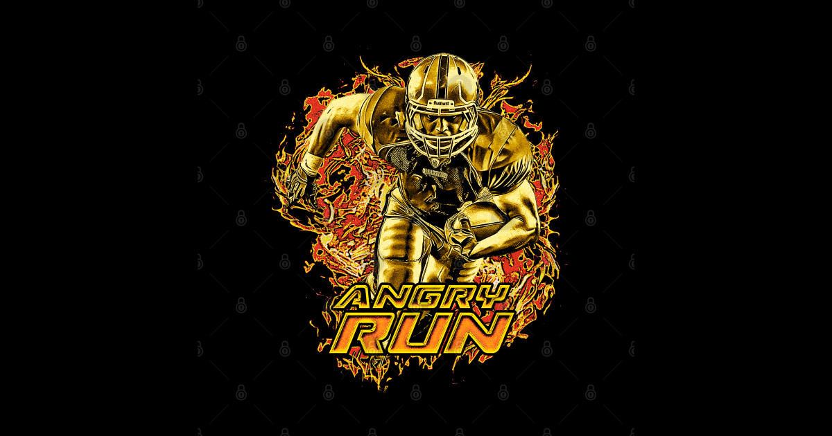 Quarterback Angry Run - Quarterback - Sticker | TeePublic
