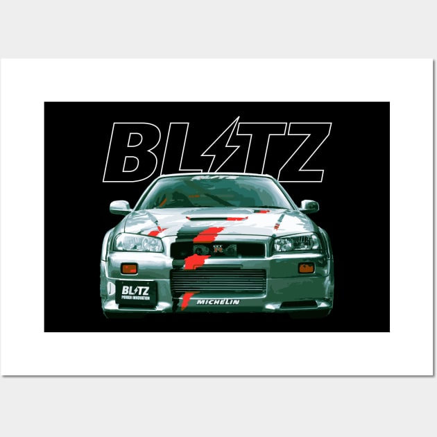 jdm blitz GT-R R34 V spec II N1 Skyline BNR34 KV2 Athlete Silver R348 ...