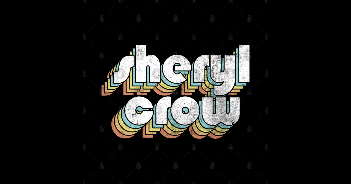 Sheryl Crow - Retro Rainbow Letters - Sheryl Crow - Sticker | TeePublic