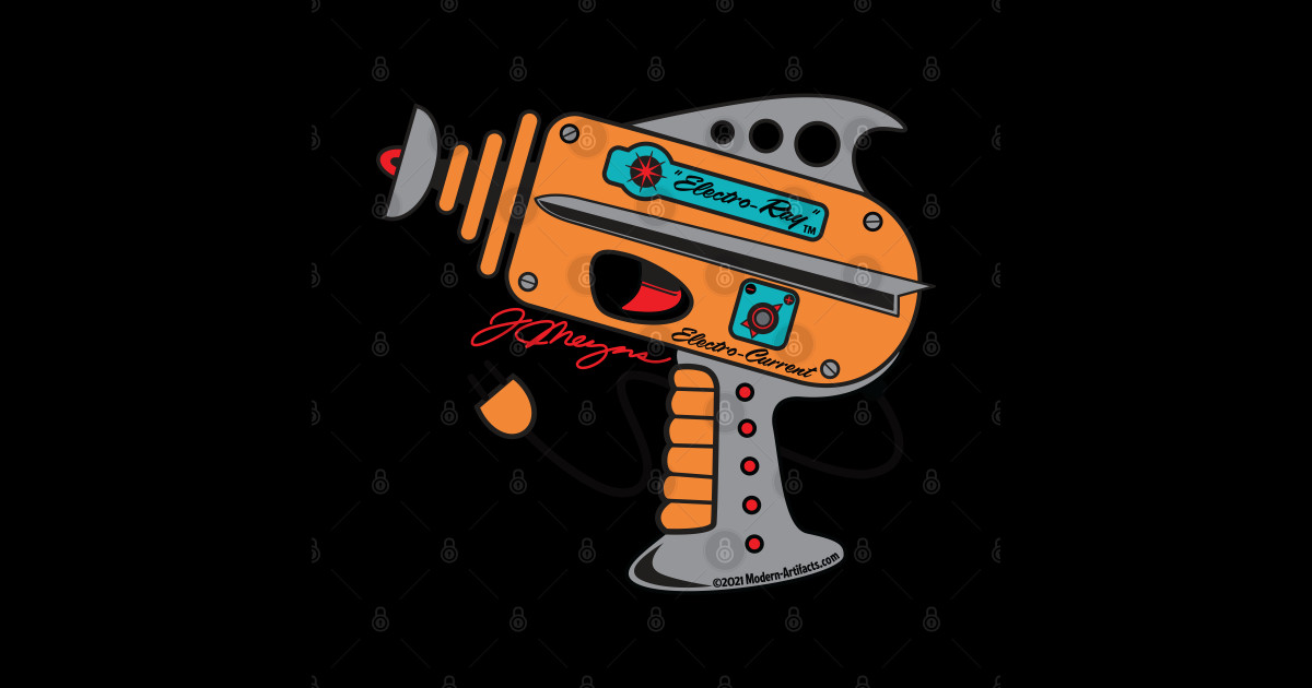 ELECTRO RAY GUN - Ray Gun - Sticker | TeePublic