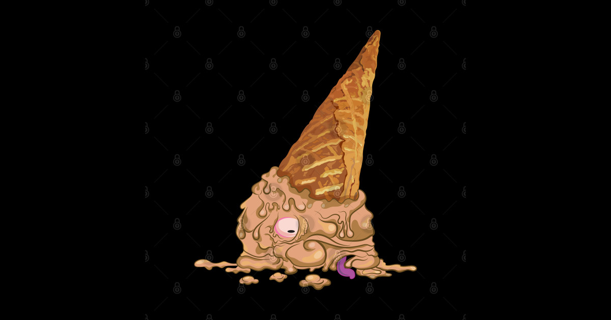 Falling ice cream character - Gelato - Posters and Art Prints | TeePublic