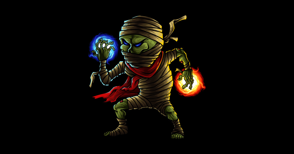 Mummy Fighter - Mummy On Fire - Sticker | TeePublic