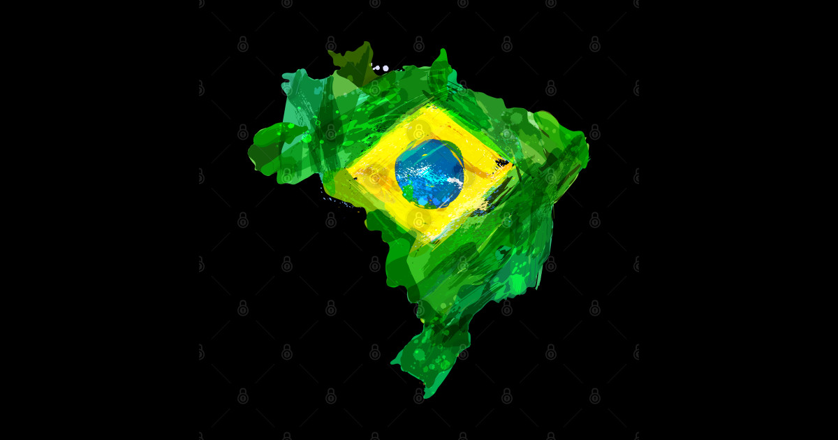 Brazil Map - Brazil - Sticker | TeePublic