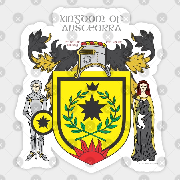 Kingdom of Ansteorra - Sca - Sticker | TeePublic